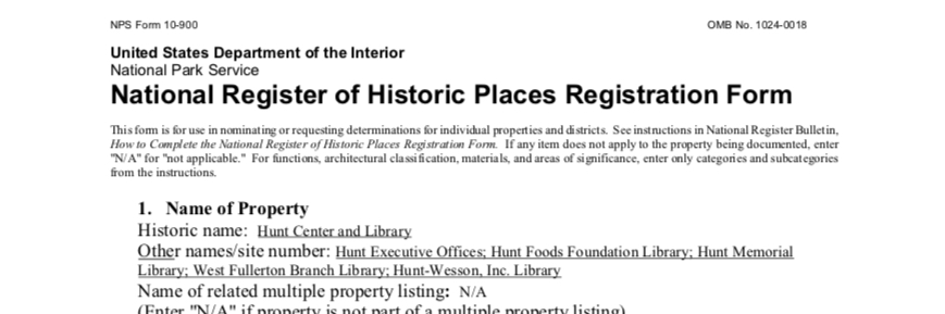 Fullerton Heritage’s Local Landmark and National Register Applications ...